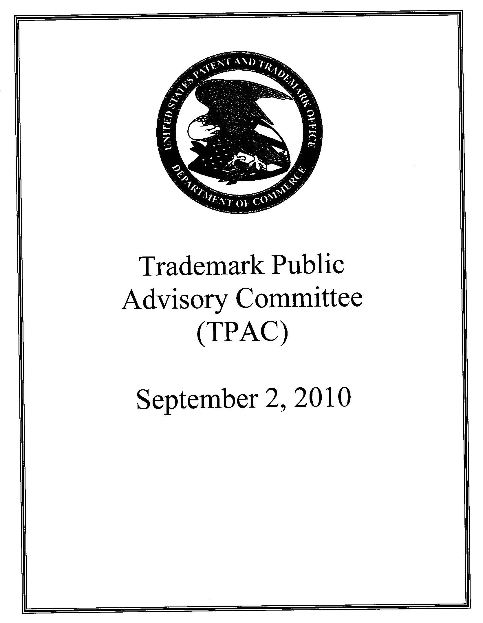 TPAC Quarterly Meeting Summary - September 2010 | Erik M Pelton ...
