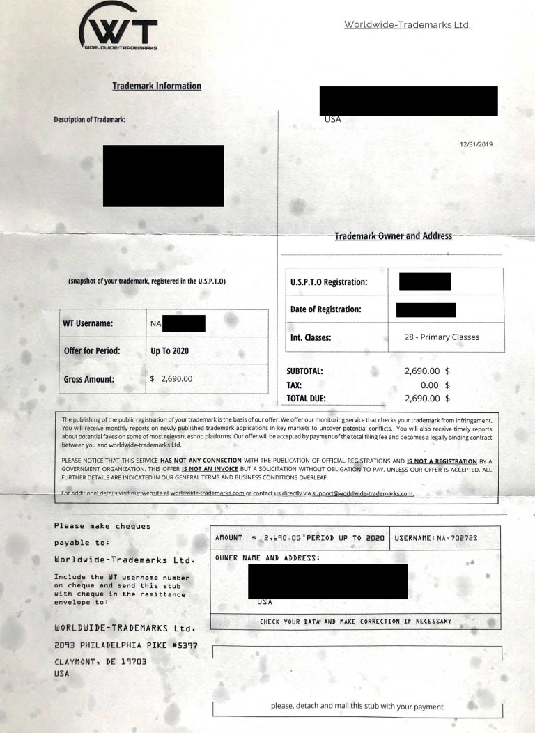 Beware of latest scam publication offer to trademark owners from ...