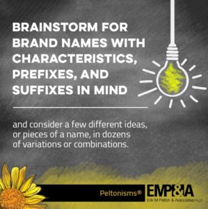 Tips when Brainstorming New Business and Brand Names | Erik M Pelton ...